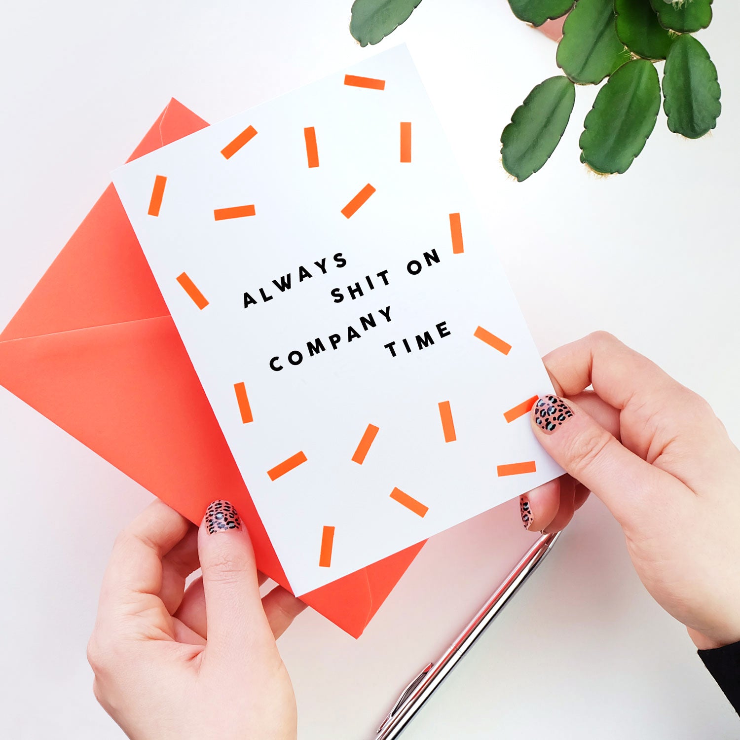 Always Shit On Company Time - New Job or Leaving Card – Paper Plane